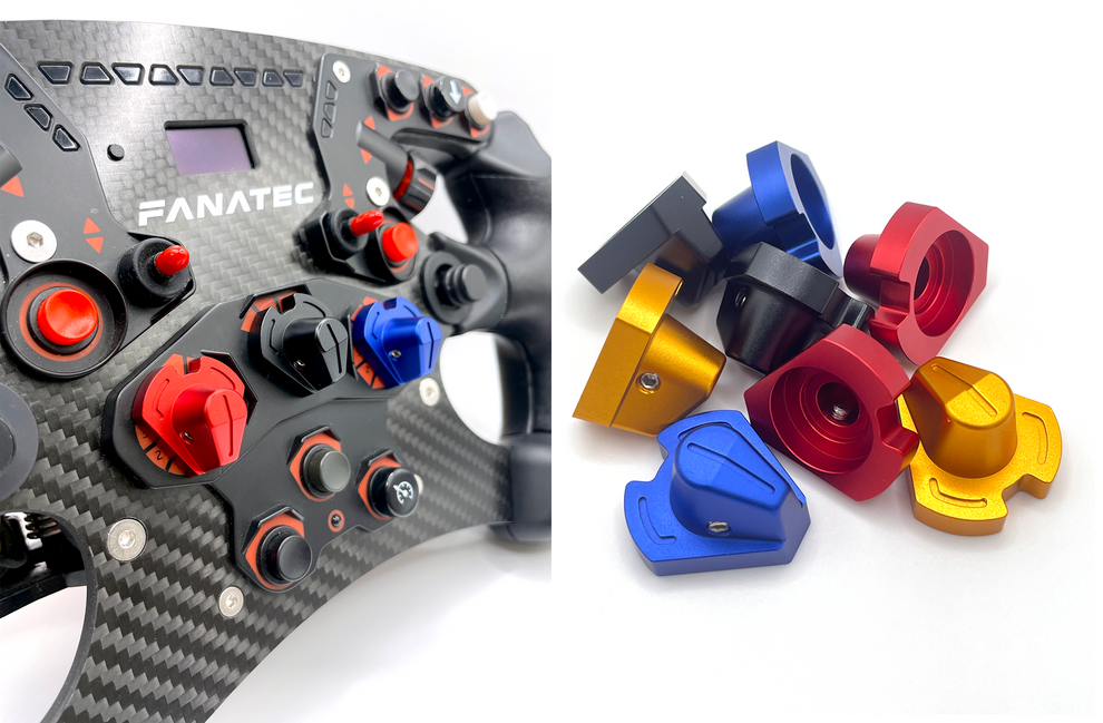 Anodized Aluminium Encoder Knobs for Fanatec Formula Wheel Rims-Groove ...