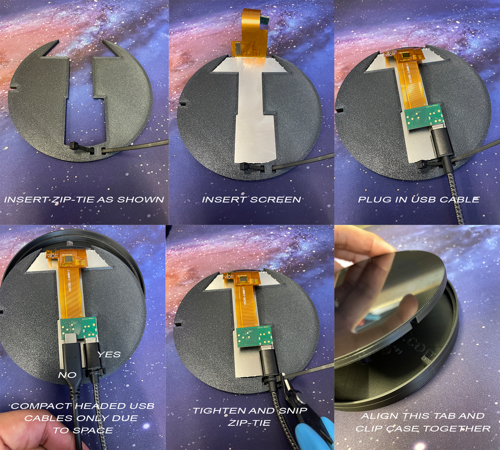 Vocore 3.4" Round Screen Case and Stand - Dashboard Touchscreen ...