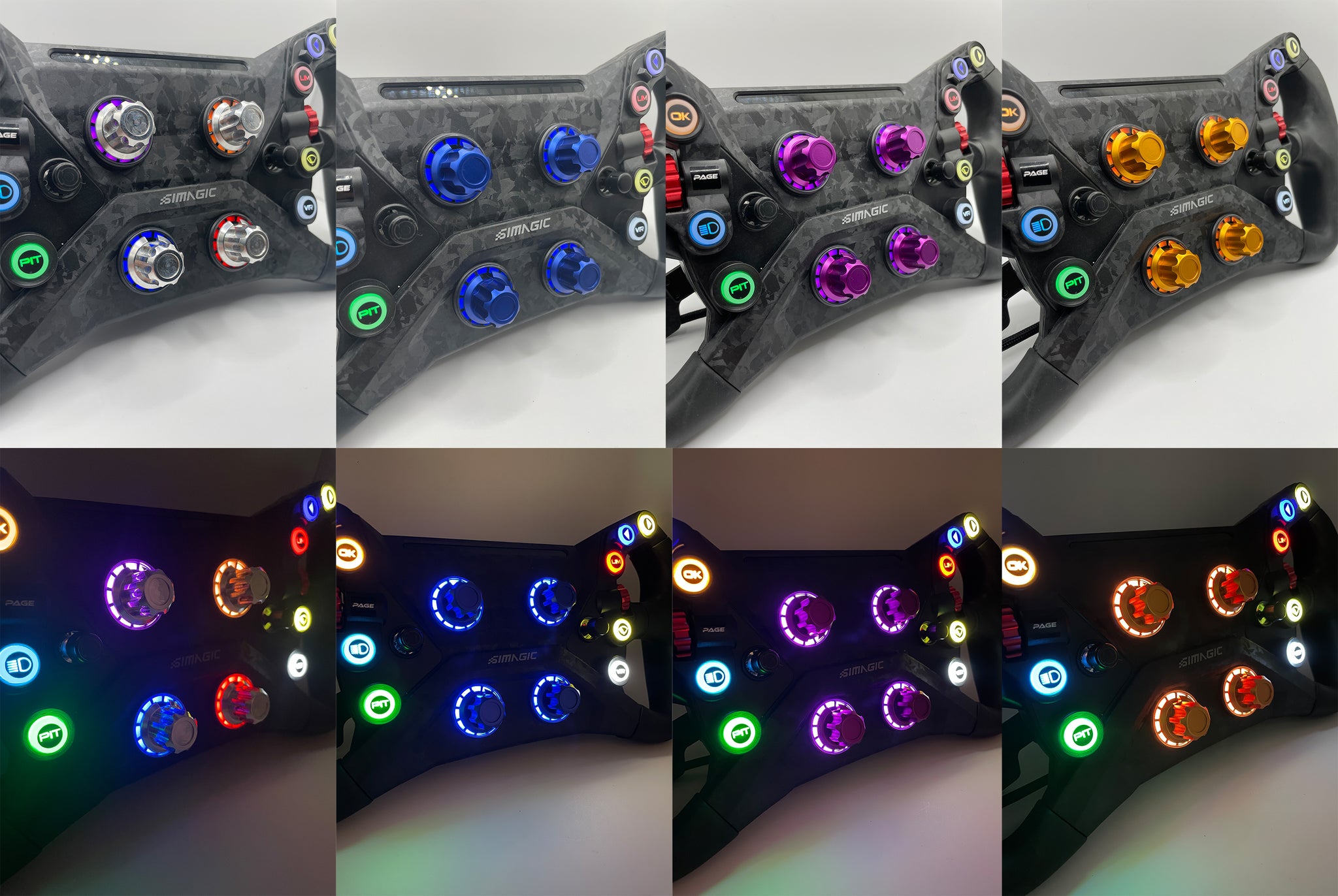 Simagic GT Neo Aluminium Encoder Knobs CNC Machined Anodised – SimRaceMods