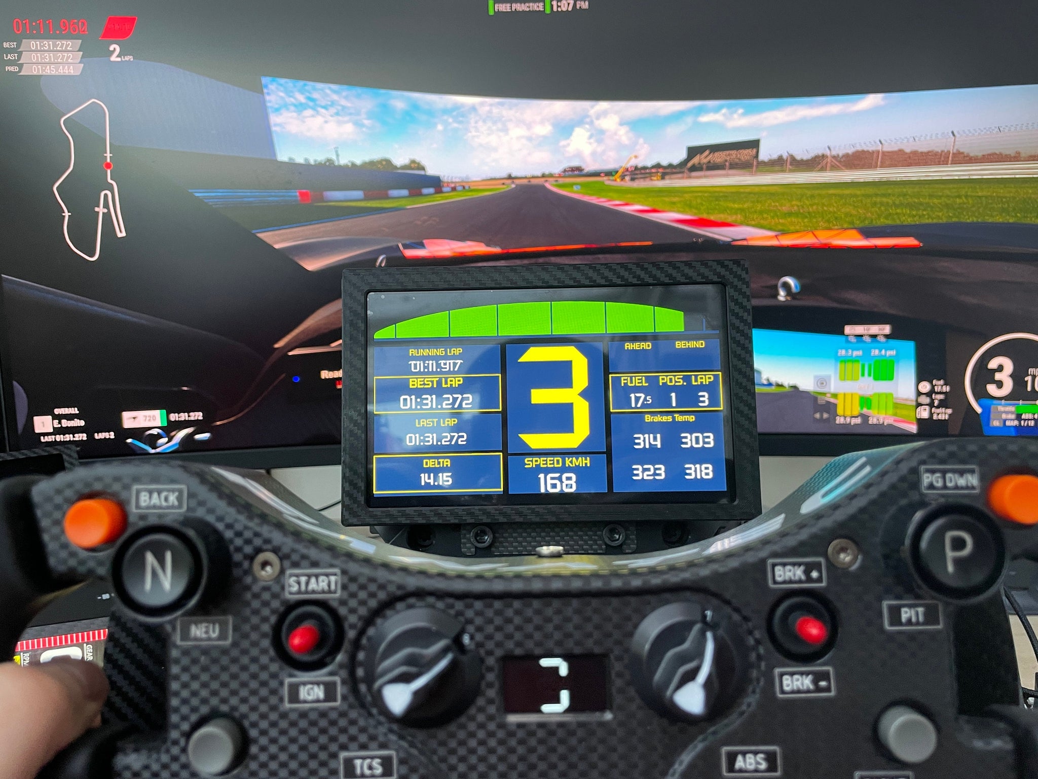 Sim Racing Dashboard Screen Cases Various Mount options Vocore 5" & 6 ...